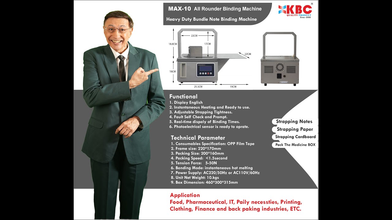 Bundle Note Binding Machine. 10pkt Bundle binders Heavy Duty Machine ...