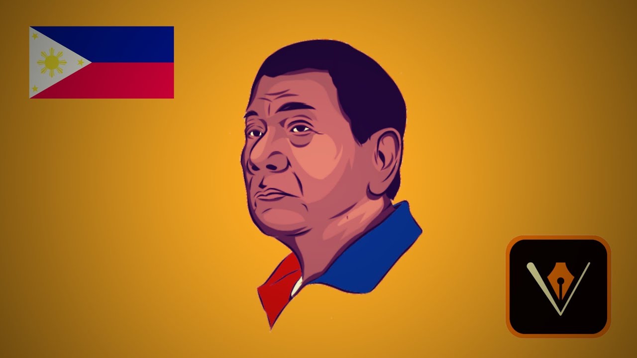 President Rodrigo Roa Duterte🇵🇭🇵🇭🇵🇭 Vector art Tutorial Using (Adobe ...