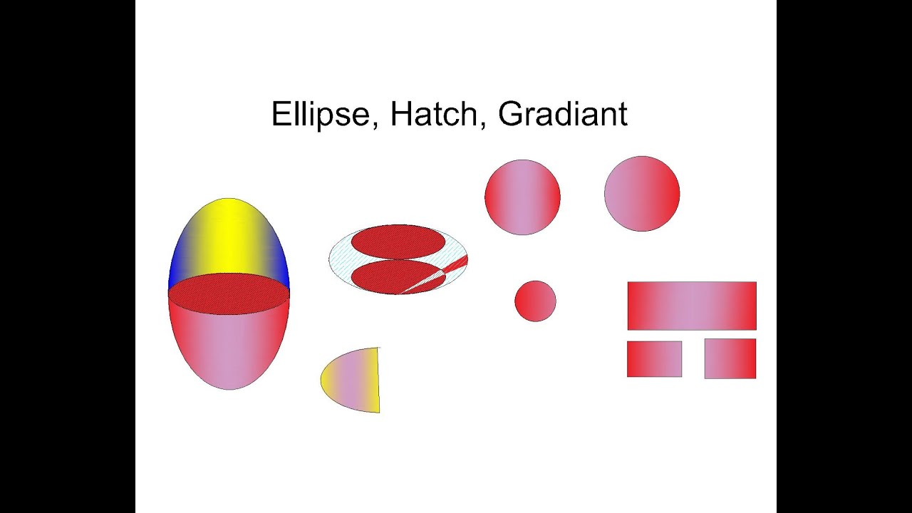 Tutorial 09 - Ellipse, Hatch, Gradient - YouTube