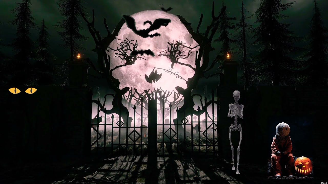 GRAVEYARD CEMETARY TOMBS SPOOKY SOUNDS DIGGING THUNDER HORRIFYING SOUND ...