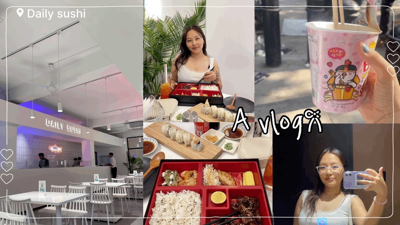 A day out vlog 🌟|| college student | daily sushi |church street ...