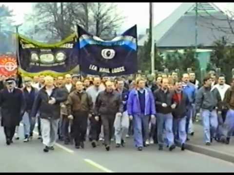 The Miners March On The Last Day At Lea Hall Colliery Rugeley - YouTube