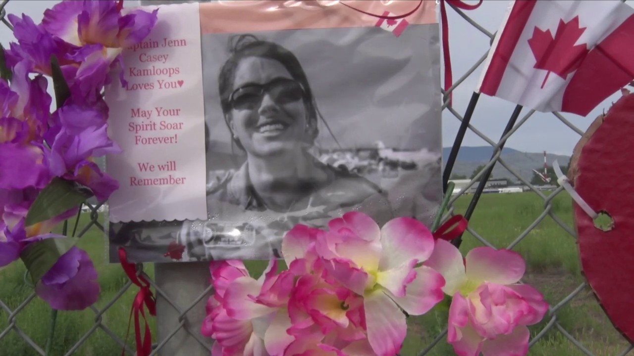Kamloops memorial to Capt. Jenn Casey and the Canadian Forces Snowbirds ...