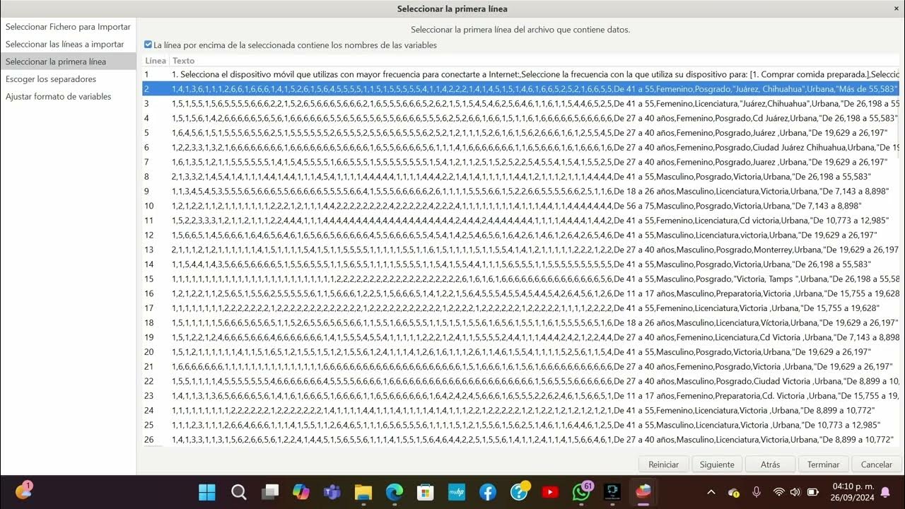 Proceso de datos de Excel a PSPP - YouTube