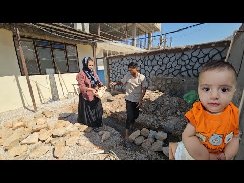 A Hard Day for Afshin & Shokoufeh | Building the Foundation of Our New Storage Room