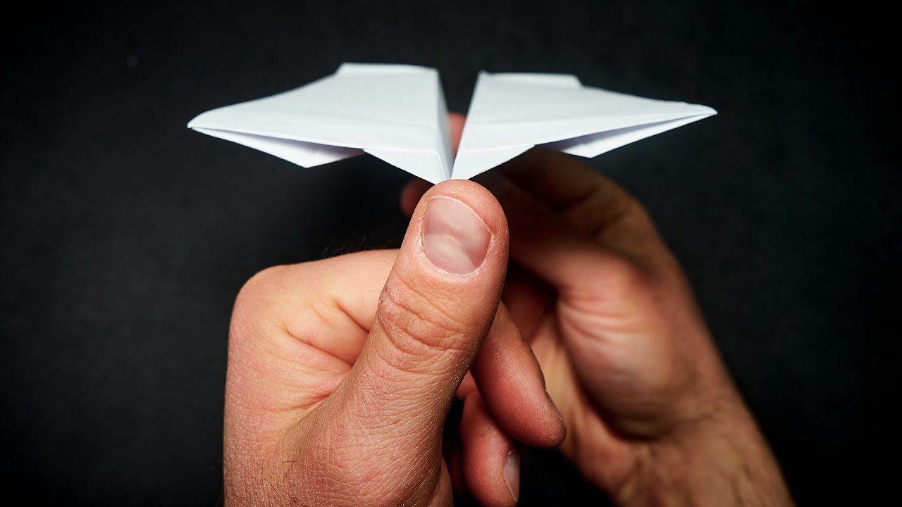 Bumerang Papierflieger selbst basteln. Papierflugzeug falten. Beste ...