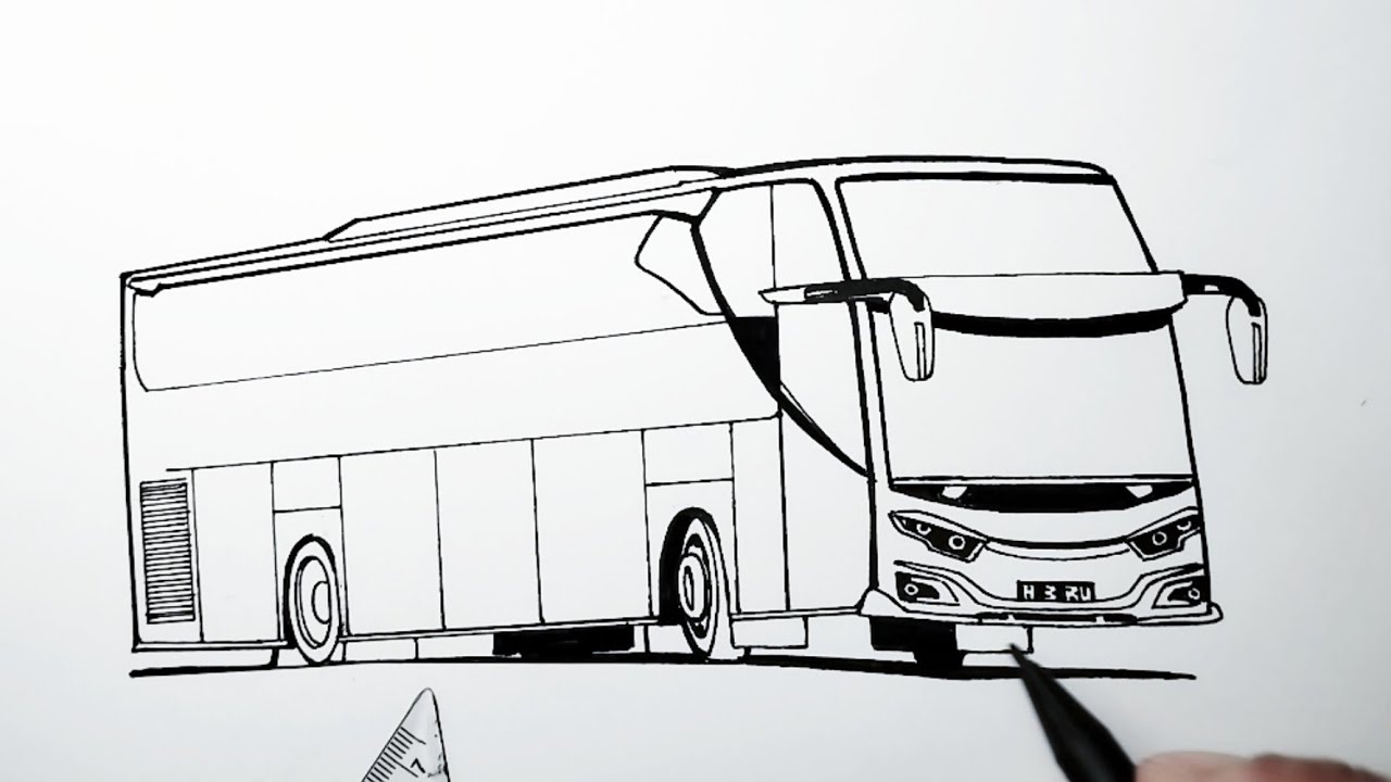 Menggambar Bus JB 3 #herukwinarko - YouTube