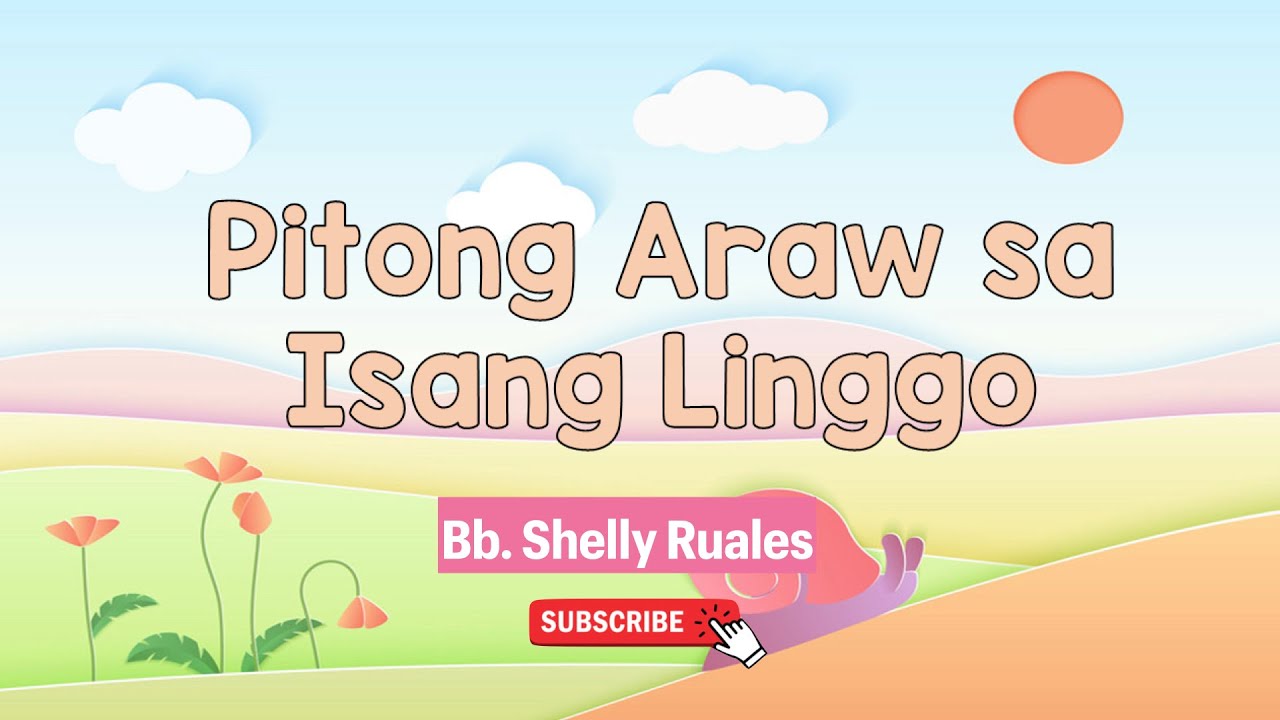 Ngalan ng mga Araw | FILIPINO 🇵🇭| Days of the Week | ENGLISH 🇺🇸 ...