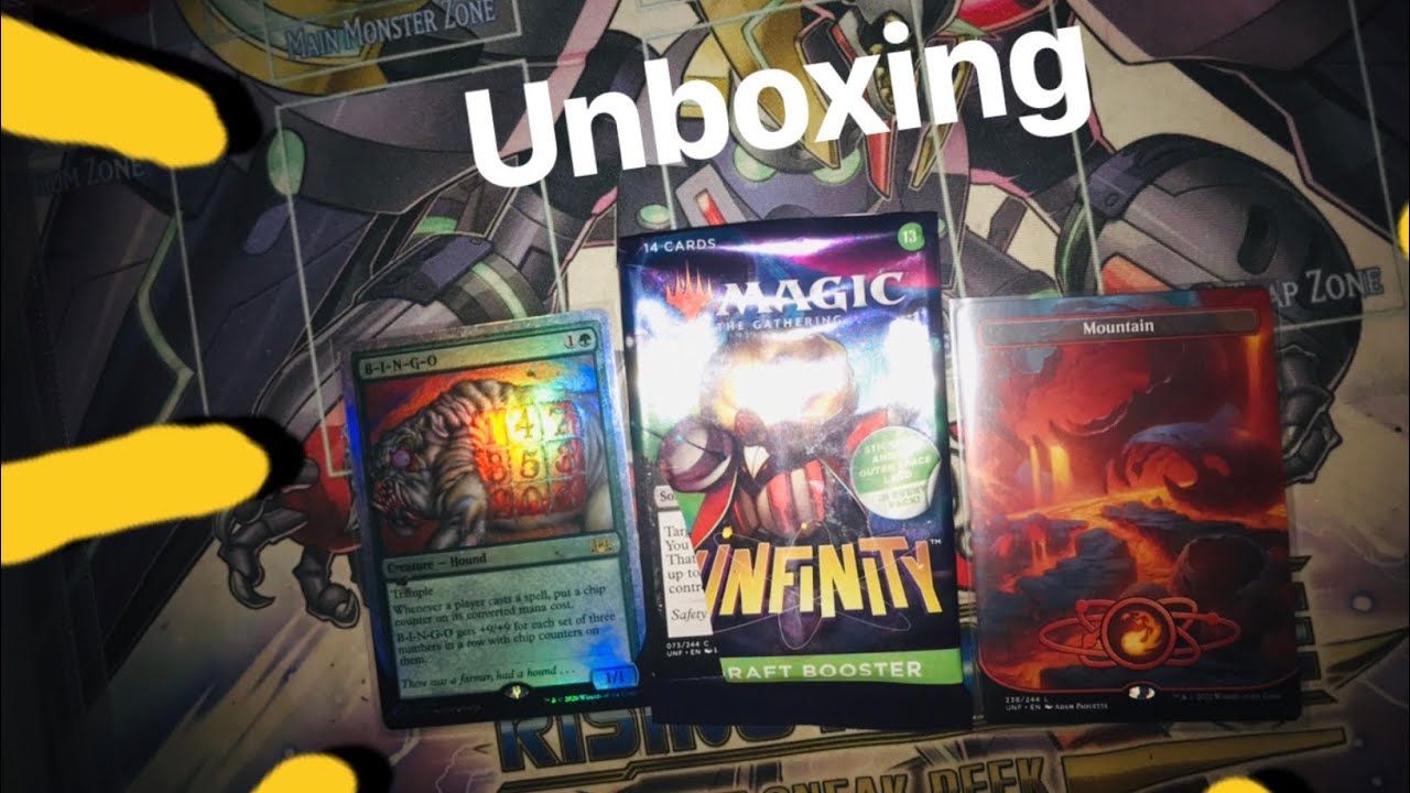 Magic the gathering unboxing de aniversário Unfinity e cartas avulsas ...