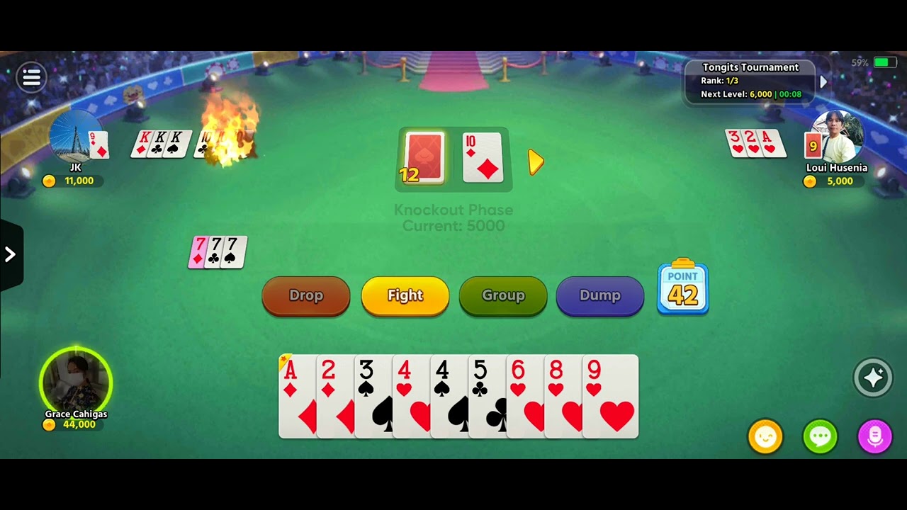 Tongits Go Tournament Big Win - YouTube