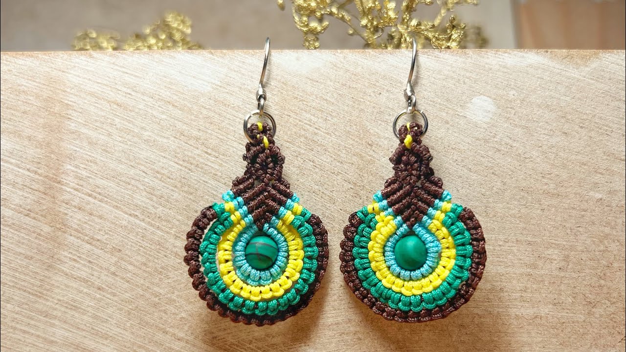 Macrame earrings | DIY easy tutorial | Step by step video - YouTube