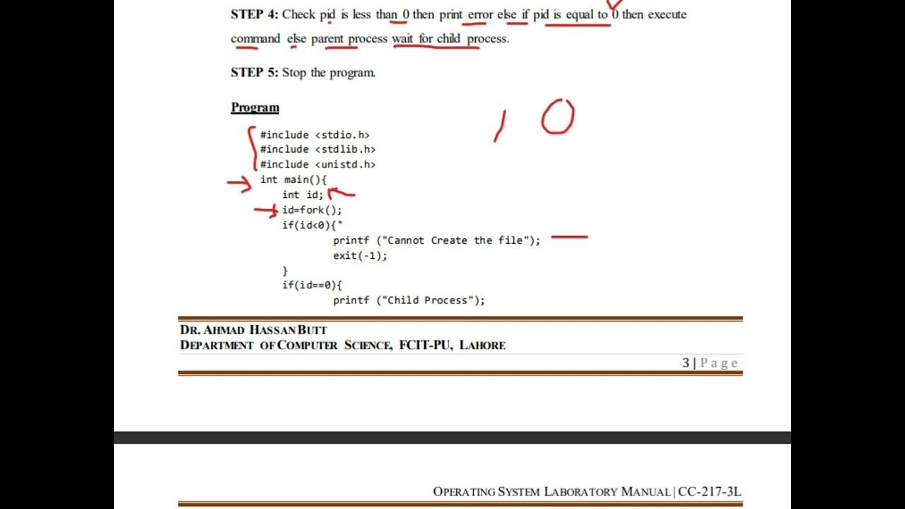 Process creation using Fork() Command | Task 1 | Manual 9 | Ubuntu ...