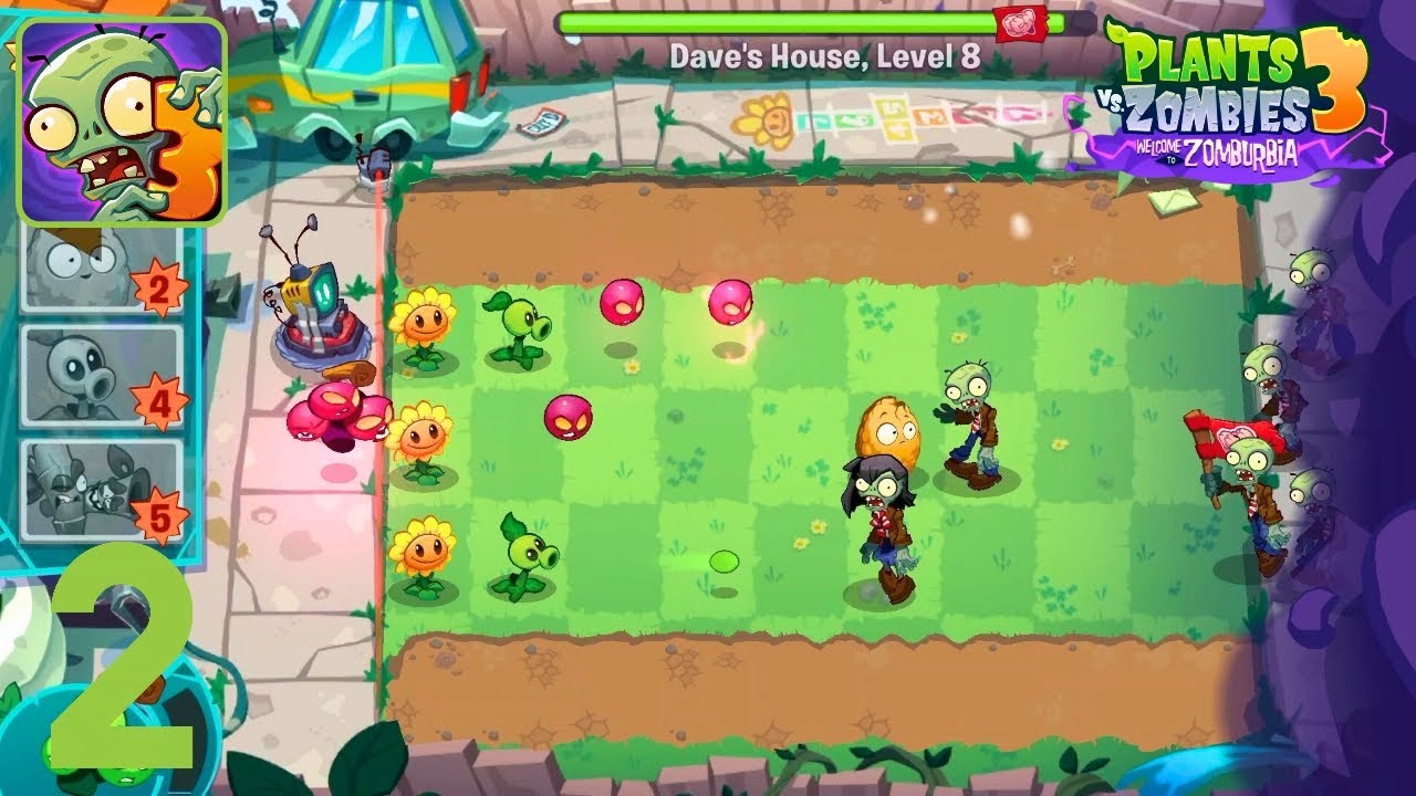 Plants vs. Zombies 3 Gameplay - Day 1 Level 6 to 8 (Android, iOS) #2 ...