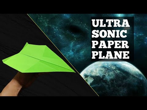 How to fold a paper airplane - ULTRA SONIC Paper plane - YouTube