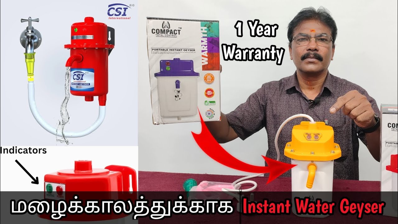 Instant Water Geyser | 1 Litre Super Fast Heat for Bathroom & Kitchen ...