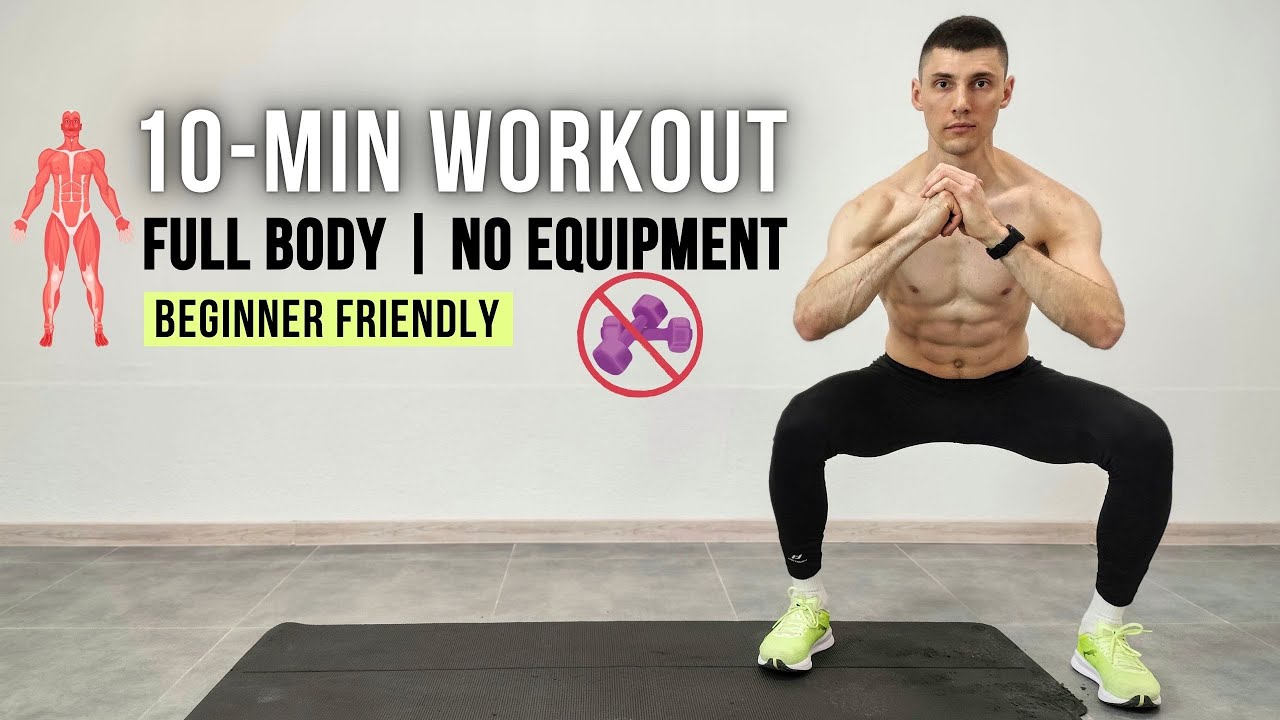 10-Minute Beginner Full Body Workout | No Equipment - YouTube