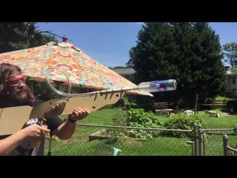 Propane gas powered soda bottle launcher - YouTube