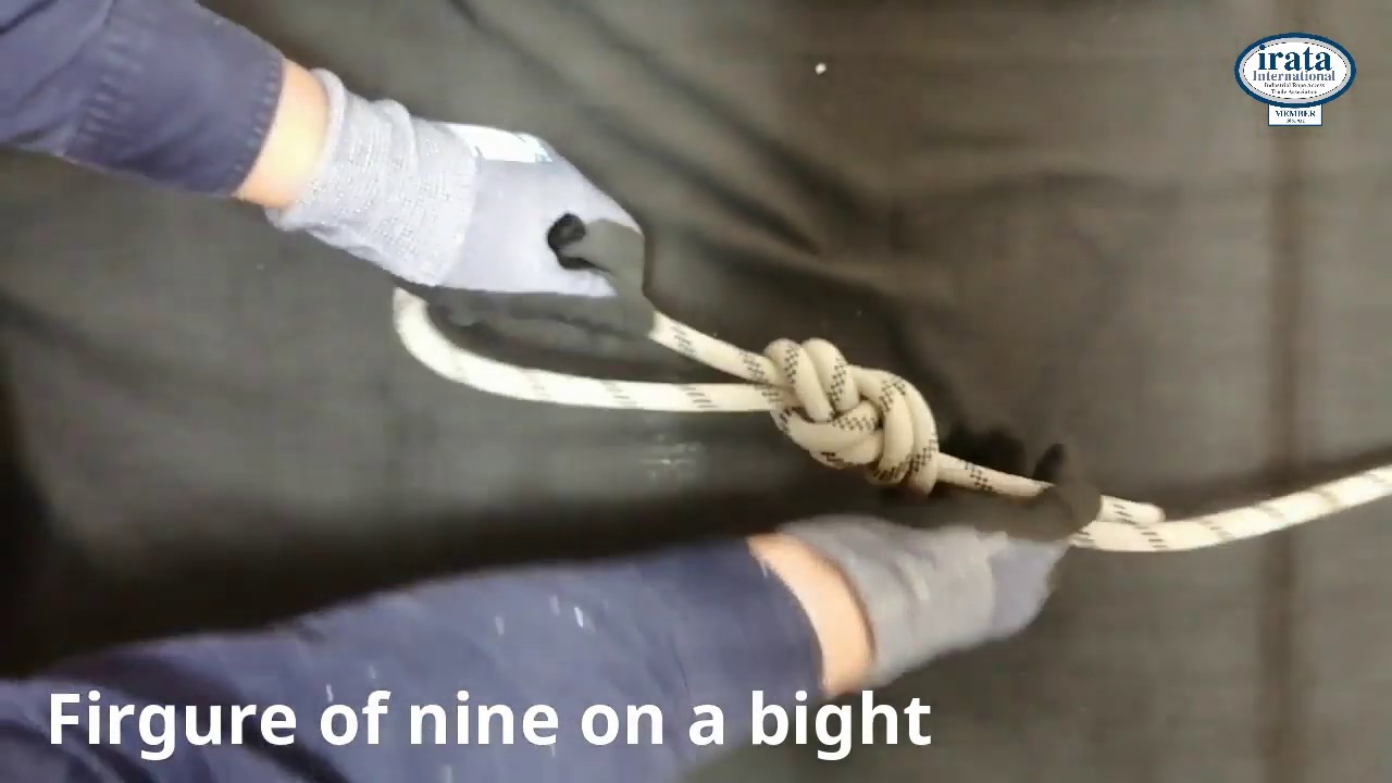IRATA Level 1: Knot 6 of 7 - Figure of 9 on a bight - YouTube