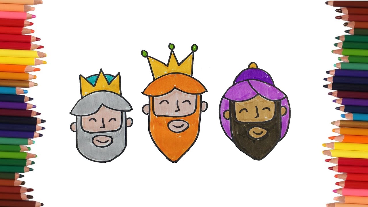 como dibujar a los reyes magos | Dibujos fáciles - YouTube