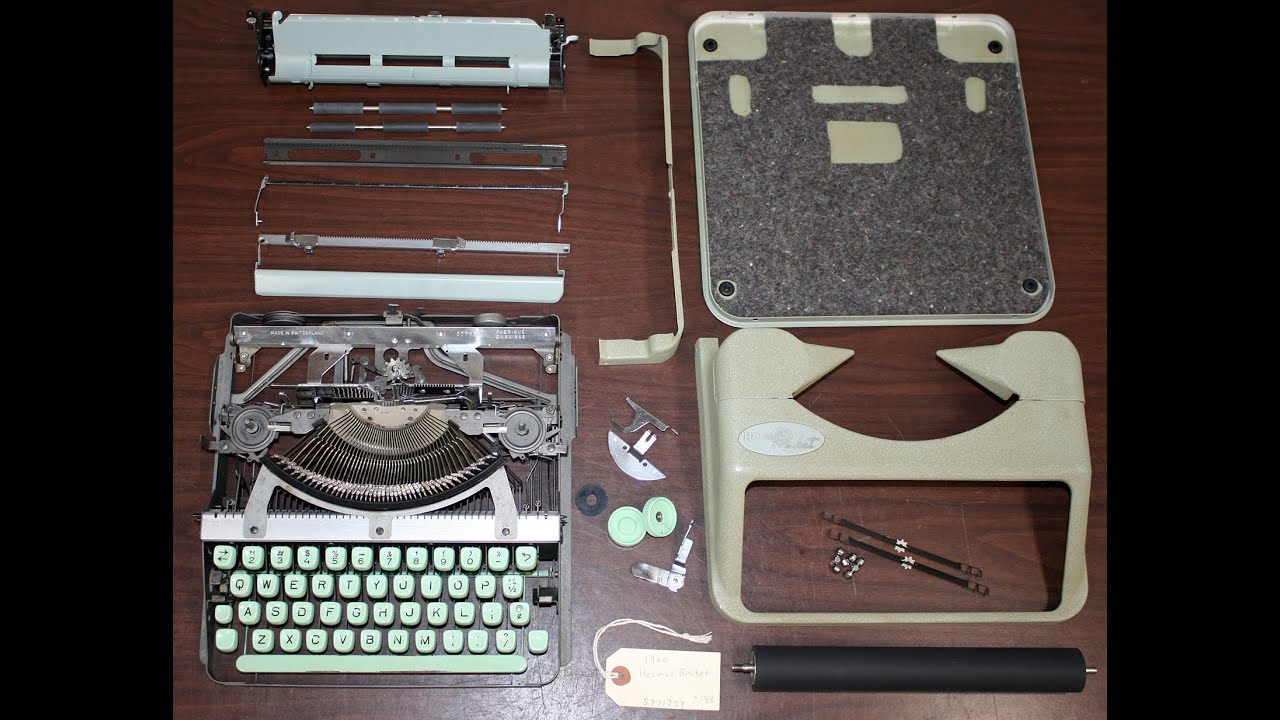 Disassembled Hermes Rocket Typewriter - YouTube