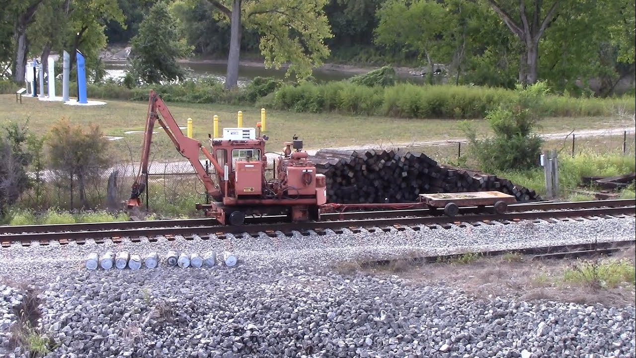 Maintenance-of-way Track Vehicles Working on the Interchange Track with ...