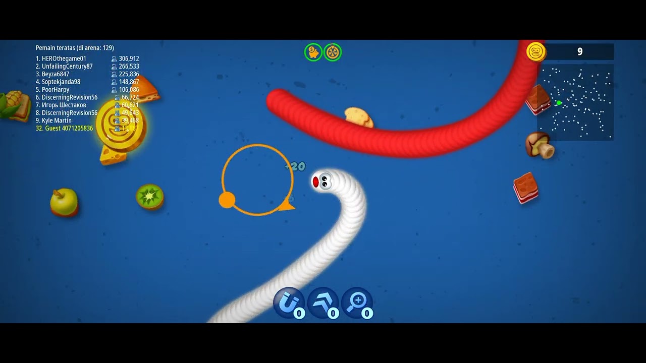 game worms zone ( permainan ular) - YouTube