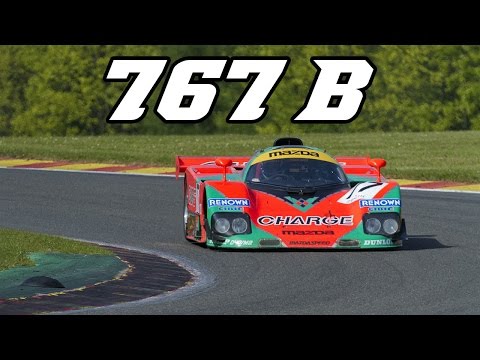 Mazda 767B screaming 4 rotor at Spa Classic 2014 (incl. idle + revving)