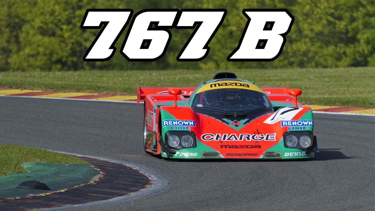 Mazda 767B screaming 4 rotor at Spa Classic 2014 (incl. idle + revving ...
