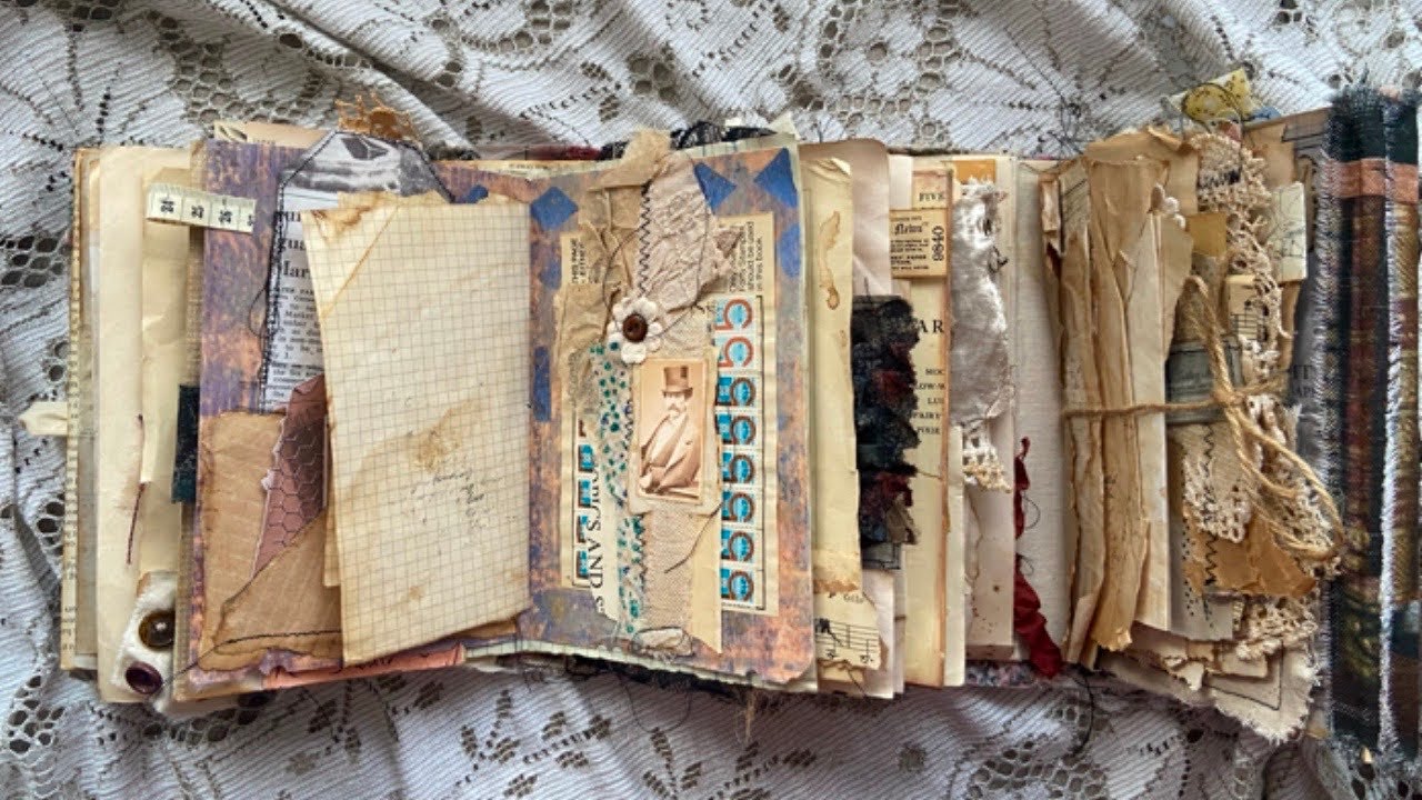 Grungy Junk Journal Lapbook Flip Through Youtube