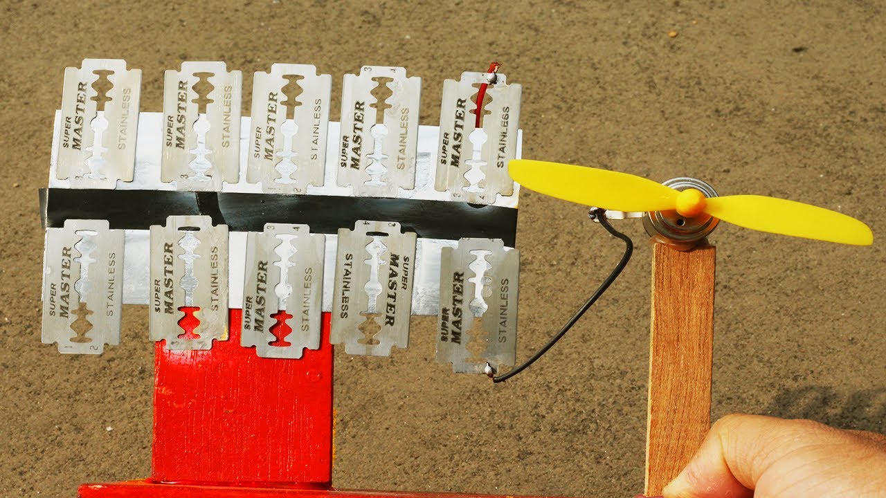 HOW TO MAKE SOLAR PANEL WITH BLADES AT HOME - FREE ENERGY SOLAR PANEL ...