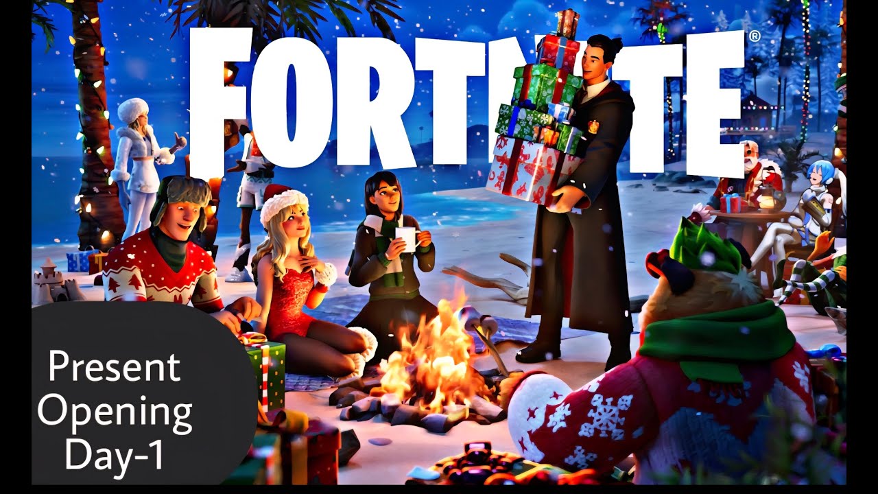 Fortnite Winterfest Is Here! Presents Opening: Day-1 # ...