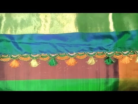 Double krosha saree kuchu 2 || how to make double crochet saree tassels ...