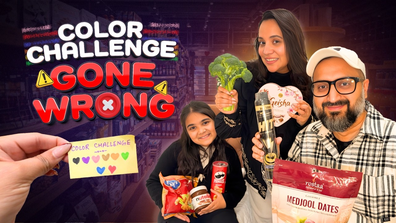 Color Challenge Gone Wrong 😱 | Husband vs Wife Supermarket Challenge ...
