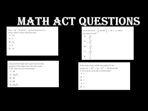 HARDEST ACT MATH QUESTIONS 2 - YouTube