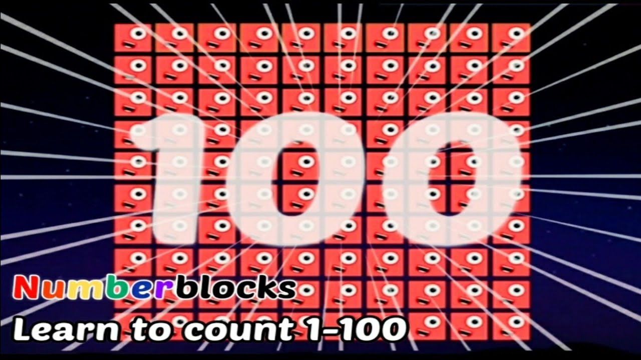 Numberblocks learn to count 1-100 number one falling from the sky 넘버블럭스 ...