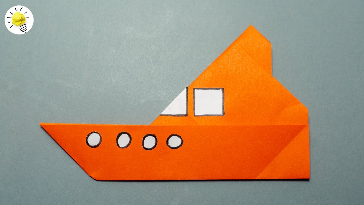 Origami Papier Boot | Papier Motoryacht | Basteln mit Papier | Basteln ...