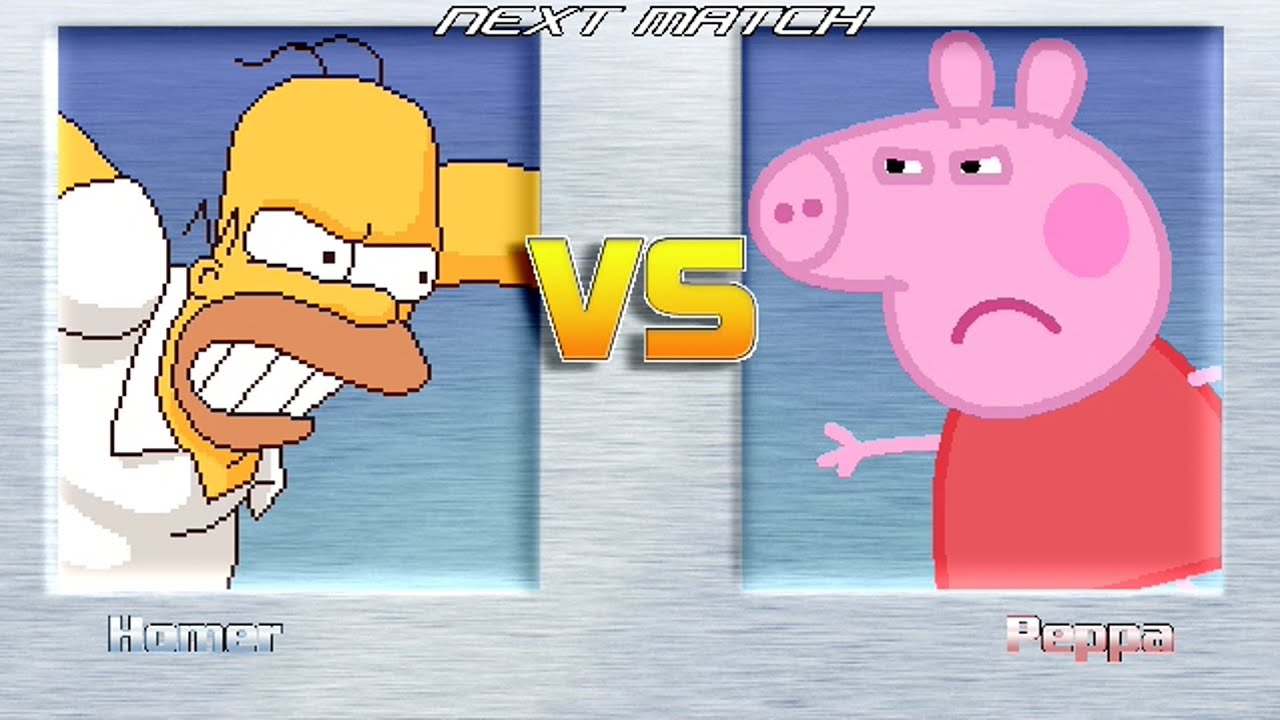 M.U.G.E.N REQUESTS | Homer Simpson vs Peppa Pig | The Simpsons vs Peppa ...