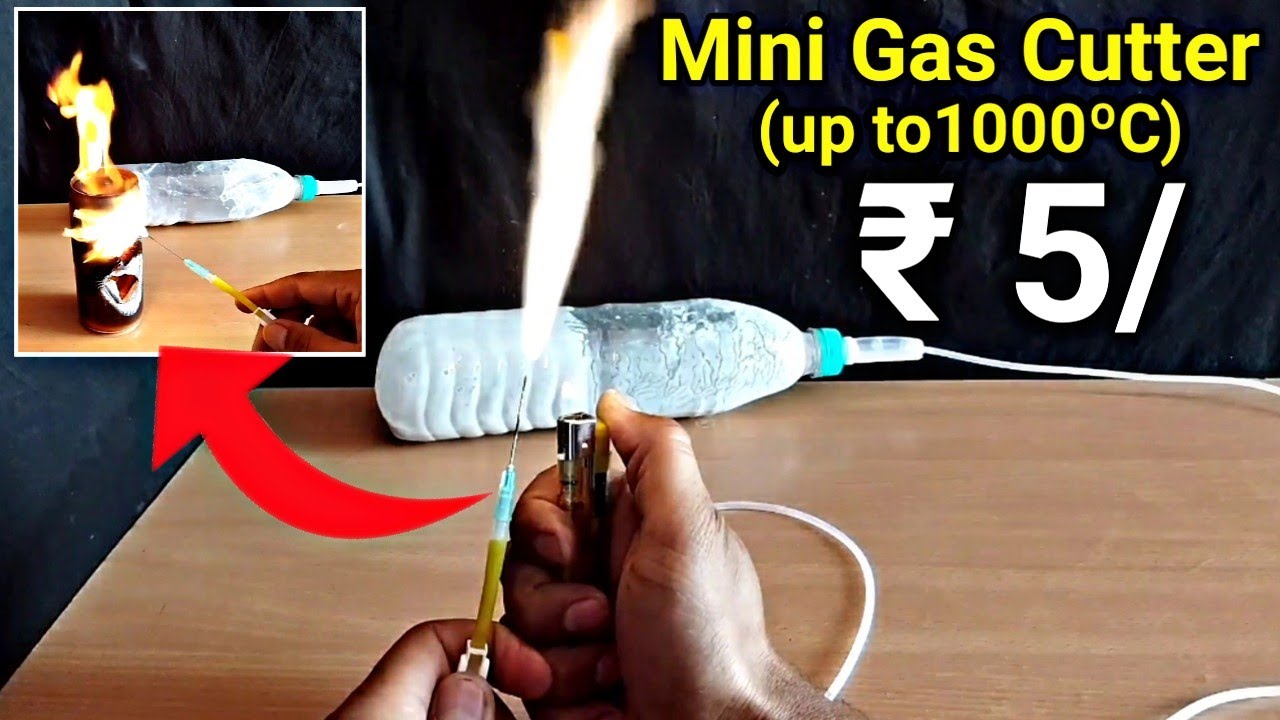 GAS TORCH DIY | How to make a mini Gas Cutter (up to1000ºC) jet flame ...