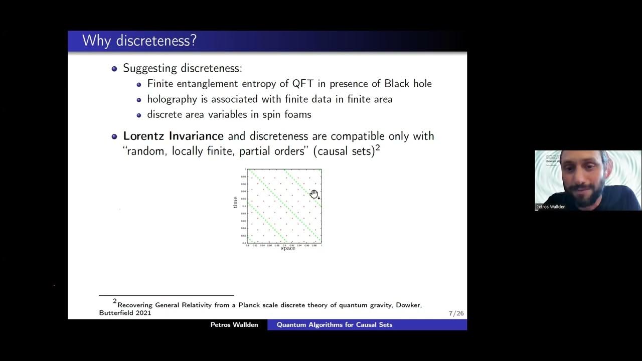 QSimFP Seminar Petros Wallden "Quantum algorithms for causal sets" - YouTube