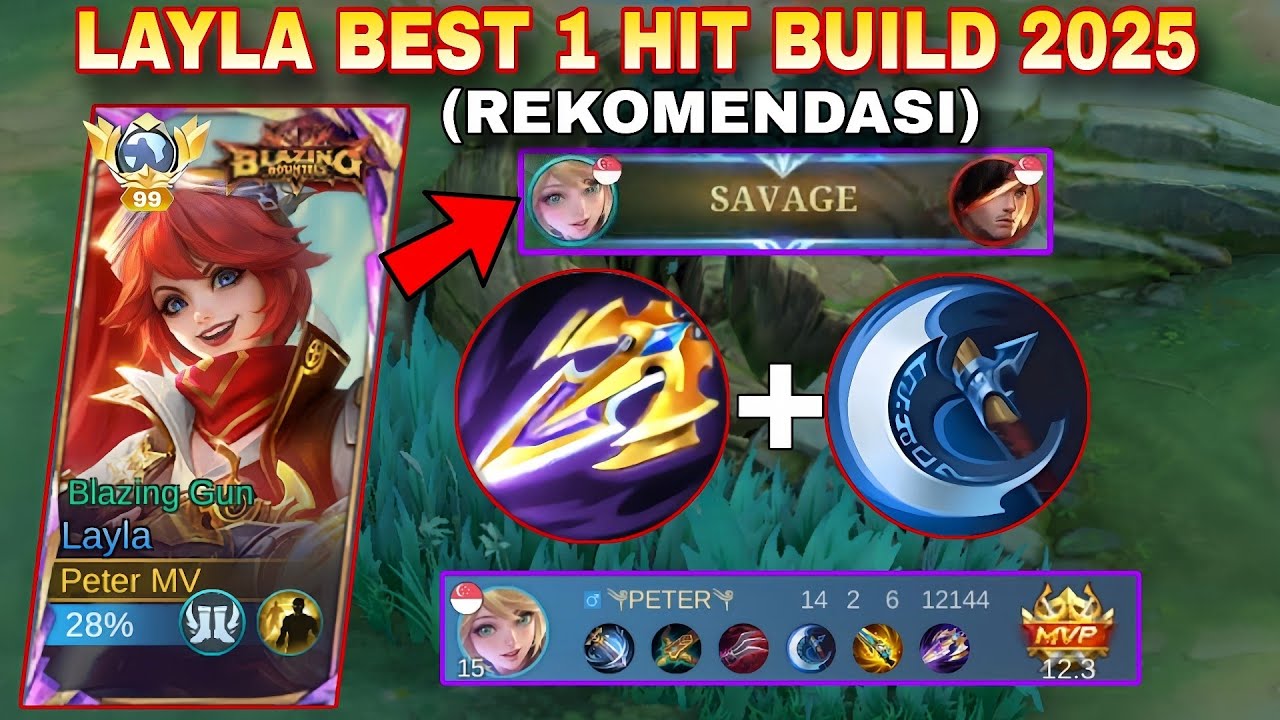 LAYLA SAVAGE!!!TOP GLOBAL LAYLA BEST 1 HIT BUILD 2025,(rekomendasi ...
