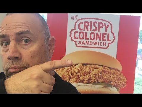 KFC crispy colonel chicken sandwich - YouTube
