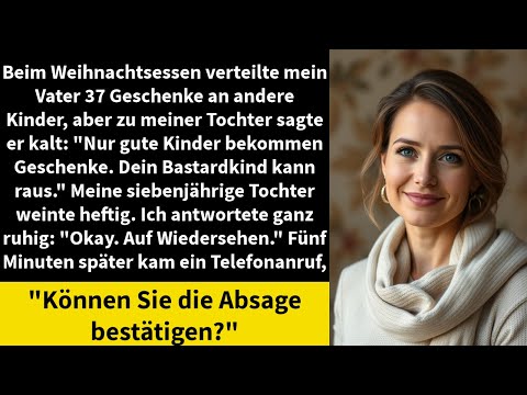 Beim Weihnachtsessen verteilte mein Vater 37 Geschenke an andere Kinder, aber zu meiner Tochter