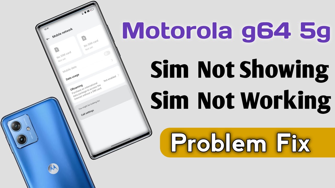 Motorola g64 5g Sim Not Showing Sim Not Working Problem Solve - YouTube