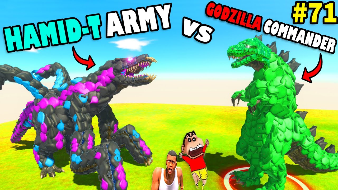 CHOP GOD UNIT vs GODZILLA COMMANDER HAMID-T and SHINCHAN in Animal ...