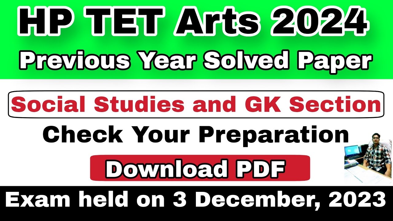 HP TET Arts 2024 Previous Year Solved Paper | HP TET Preparation ...