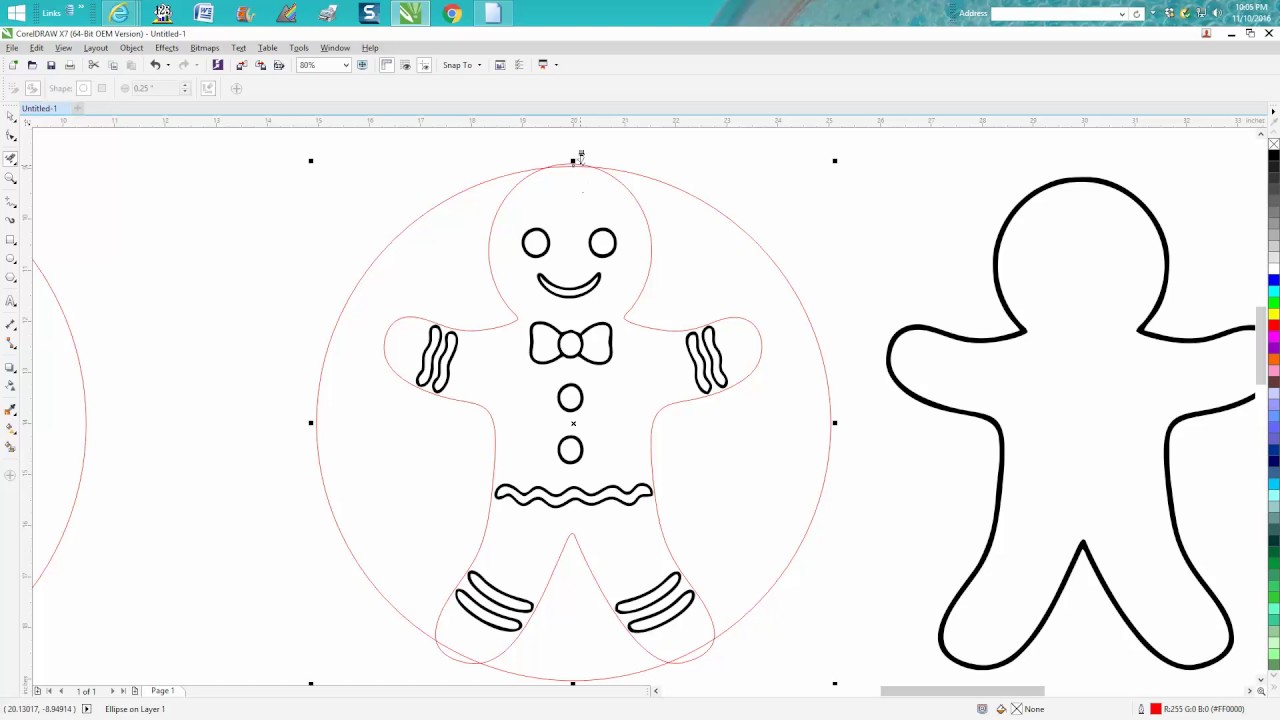 Corel Draw Tips & Tricks Snowman clipart to an Christmas Ornament - YouTube