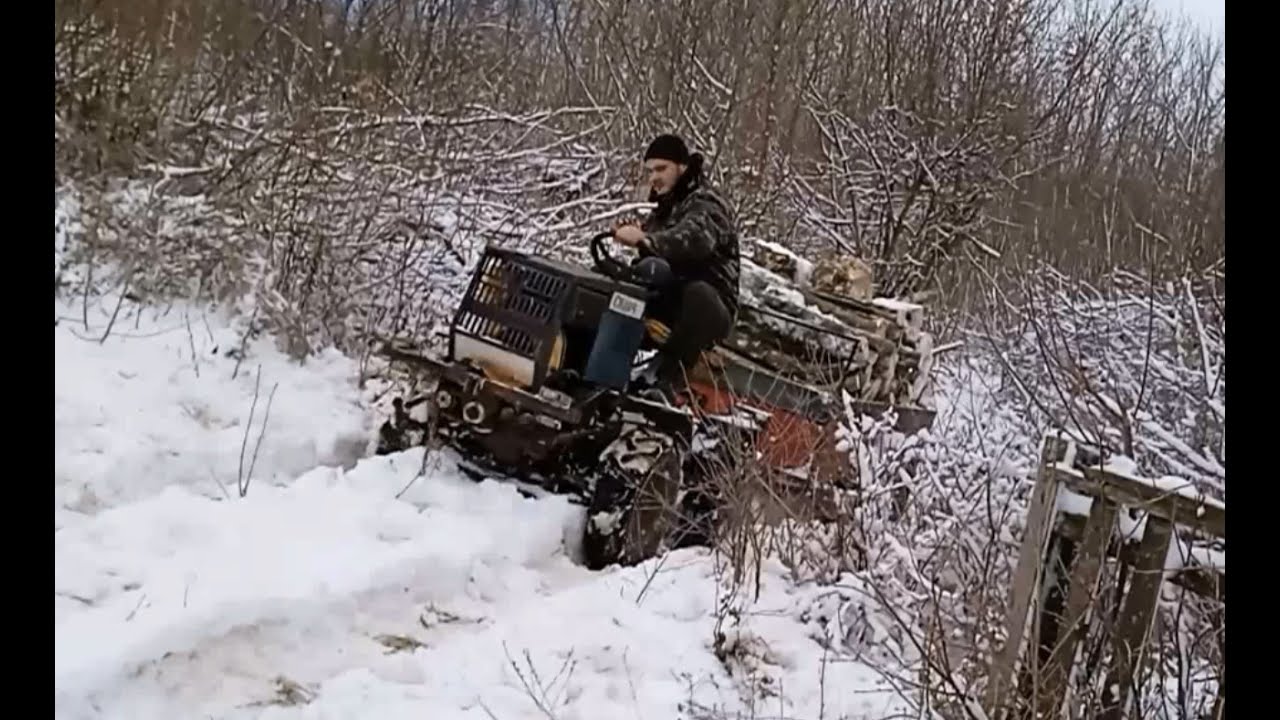 Homemade tractor 4x4 Winter off-road - YouTube