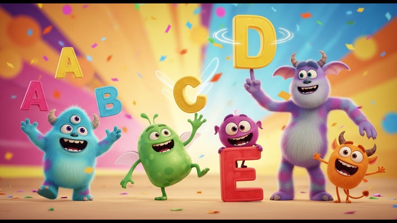 ABCs with Friendly Monsters 👹🎉 | Fun Alphabet Song for Kids | Preschool ...
