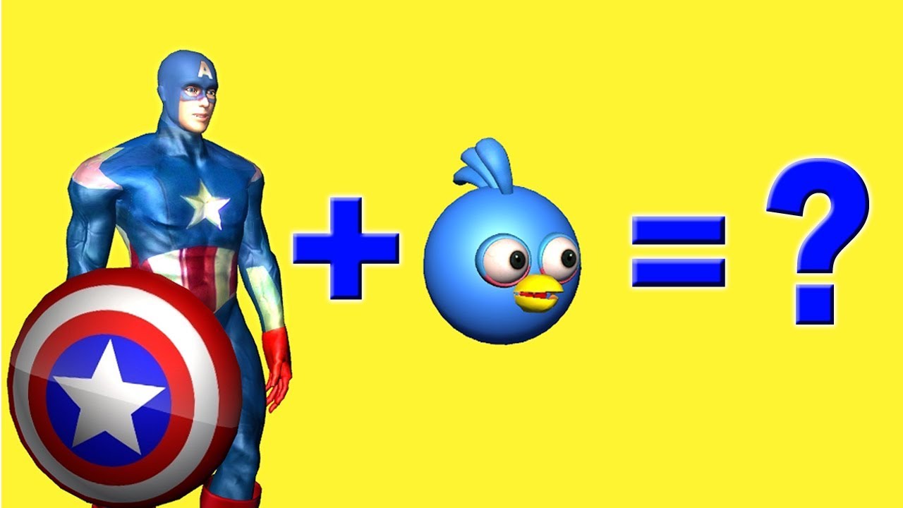 CAPTAIN AMERICA + ANGRY BIRDS : character mashup ♫ short 3D animation ☺ ...
