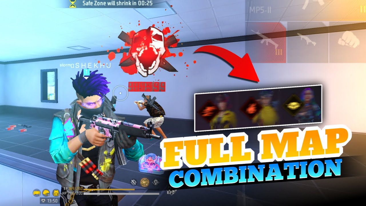 BATTLE ROYALE RANK PUSH (full map) CHARACTER COMBINATION - YouTube